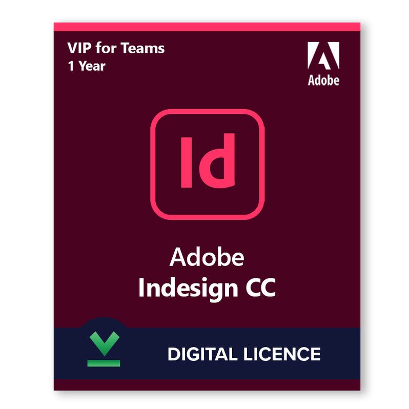 Buy Adobe InDesign CC VIP | 1 Year | Digital Licence | LicenceDeals.com