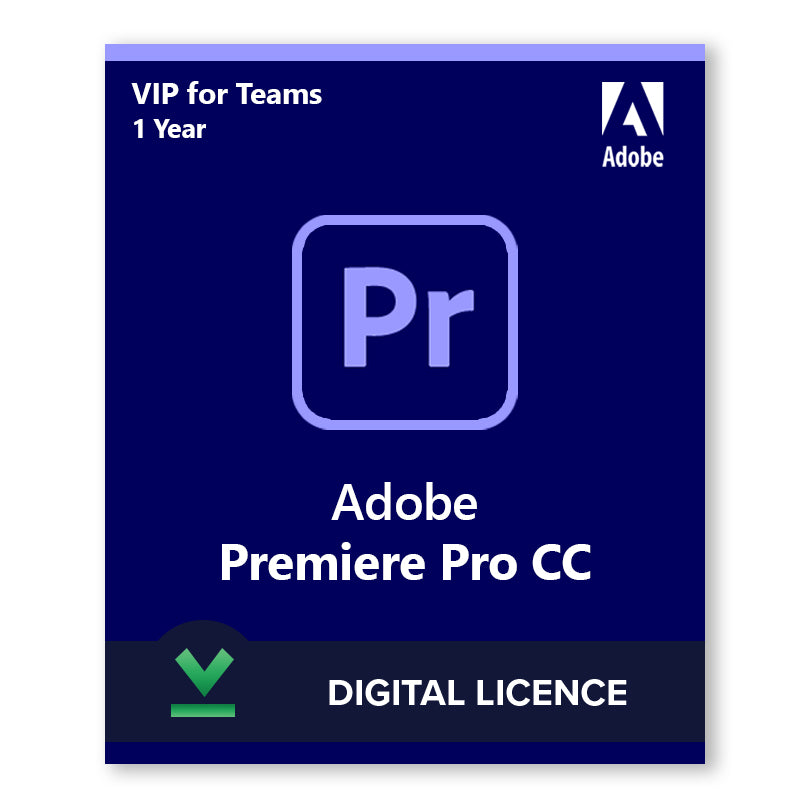 Buy Adobe Premiere Pro CC VIP | 1 Year | Digital Licence | LicenceDeals.com