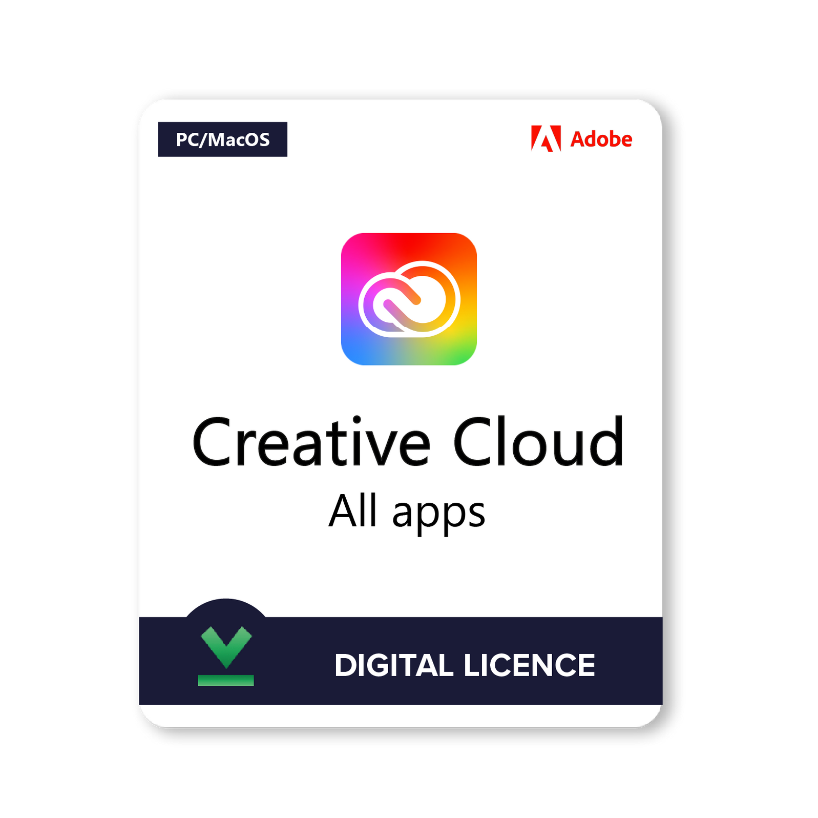Adobe Creative Cloud Pro за потребители | 1 потребител | 1 година | Дигитален лиценз ...