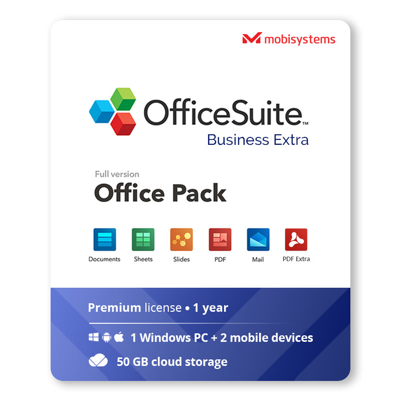 Buy OfficeSuite Business Extra 1 Year | Digital Delivery | LicenceDeals.com